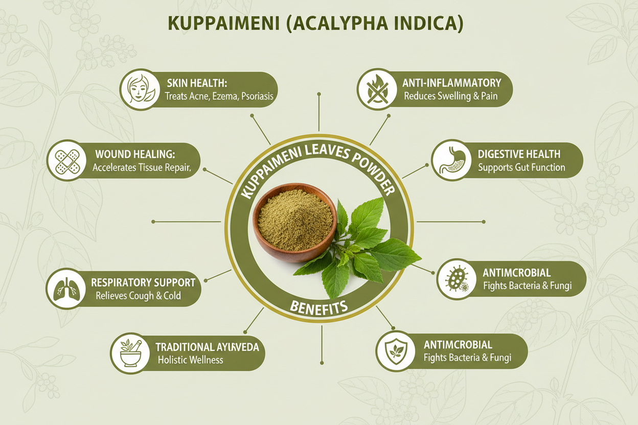 Kuppaimeni Leaves Tea Cut (Acalypha Indica) - Dried Indian Nettle for ...